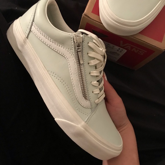 Vans | Shoes | Nwt Mint Old Skool Zip Leather Vans | Poshmark